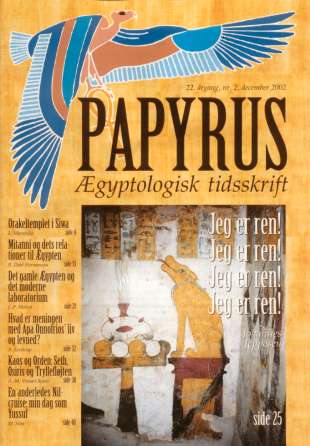 Papyrus 22-2 2002 - Dansk Ægyptologisk Selskab